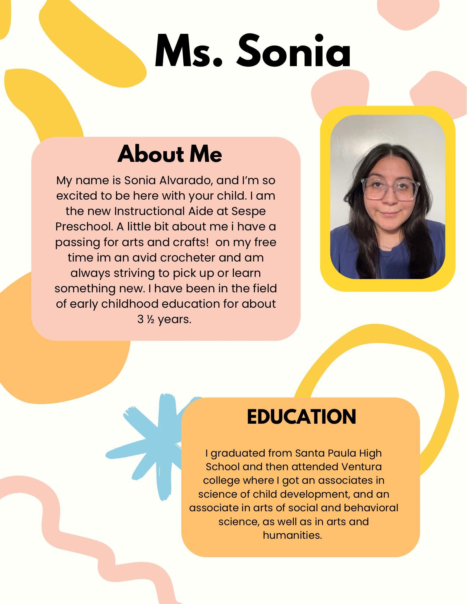 Ms. Sonia – Child Development Services (Preschool) – Fillmore Unified ...