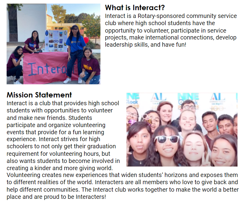 Interact Club – Interact Club – Fairfax Senior High