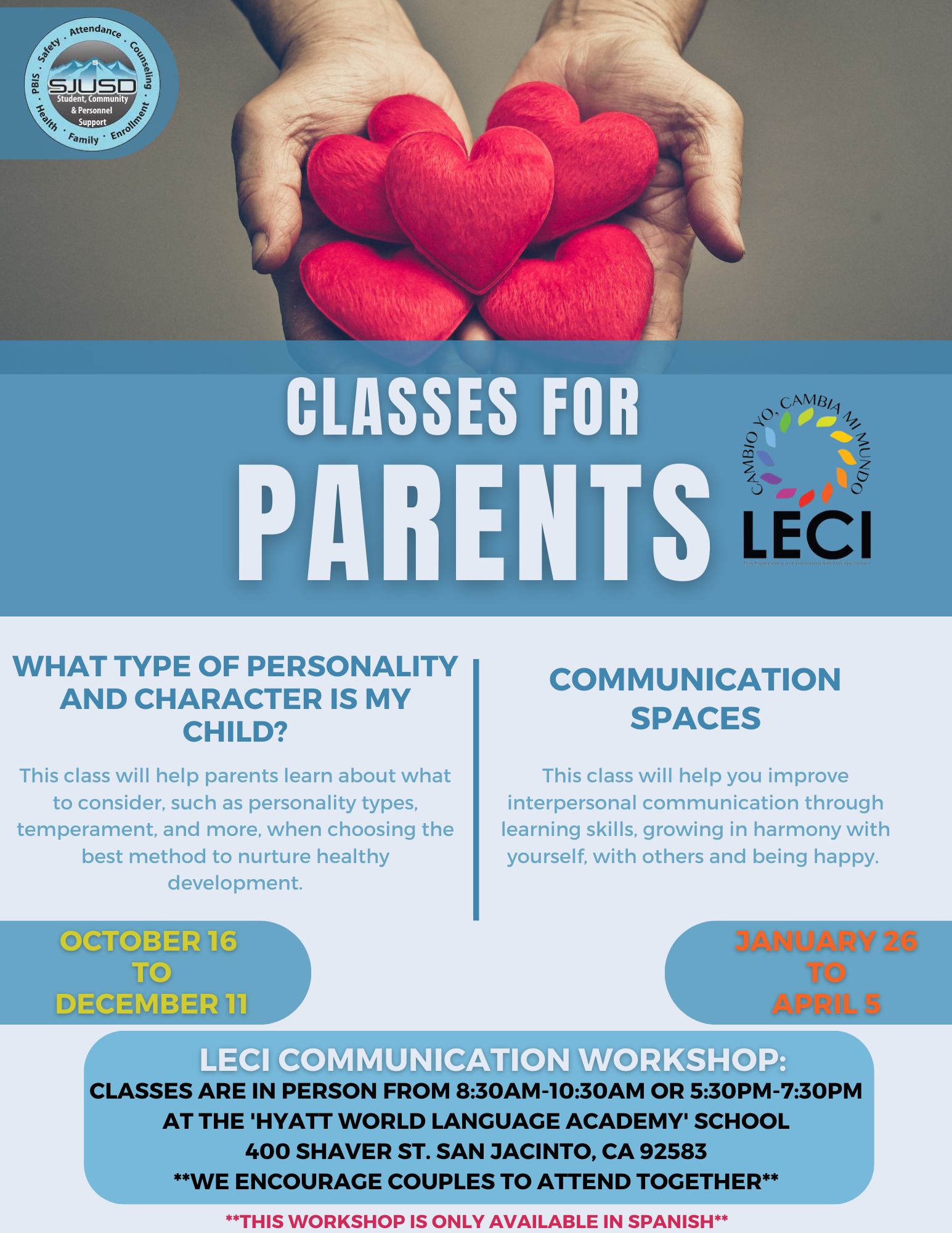 Parenting Classes – Parents – San Jacinto Unified School District