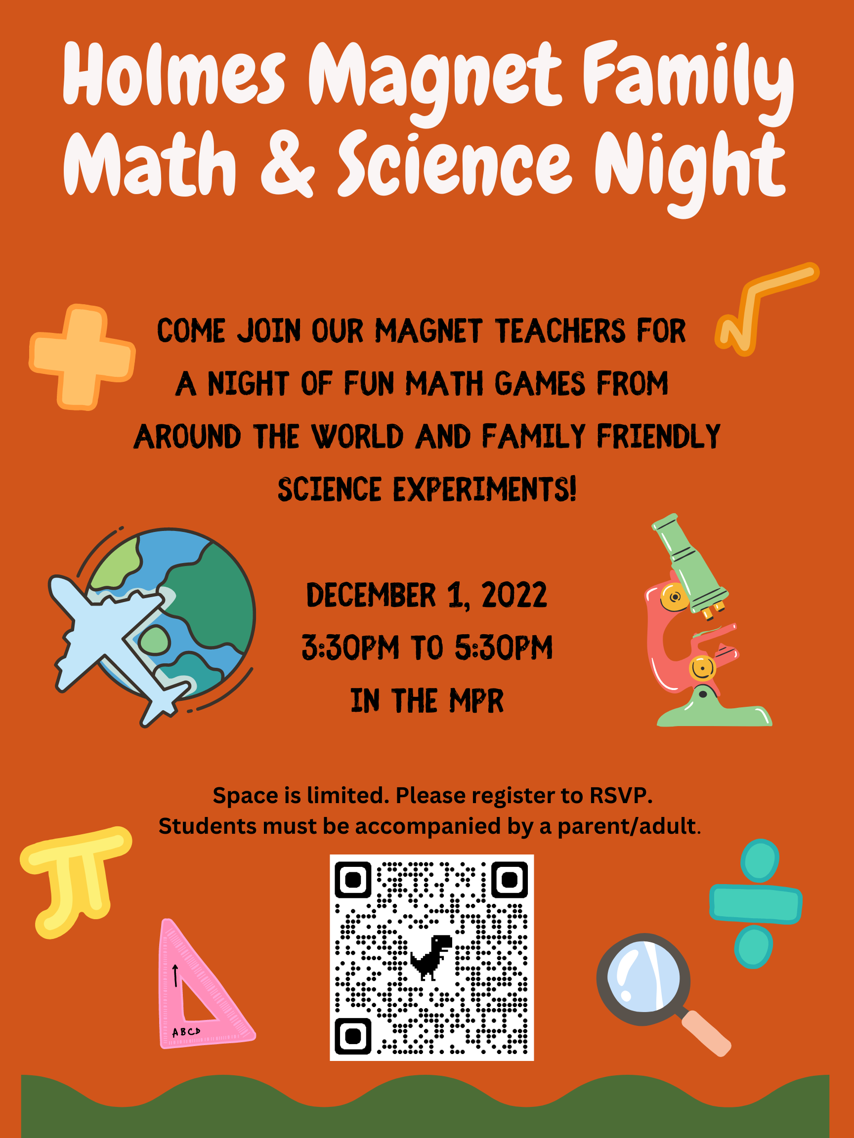 Magnet Math & Science Night 12/1/22 | Oliver Wendell Holmes Middle School