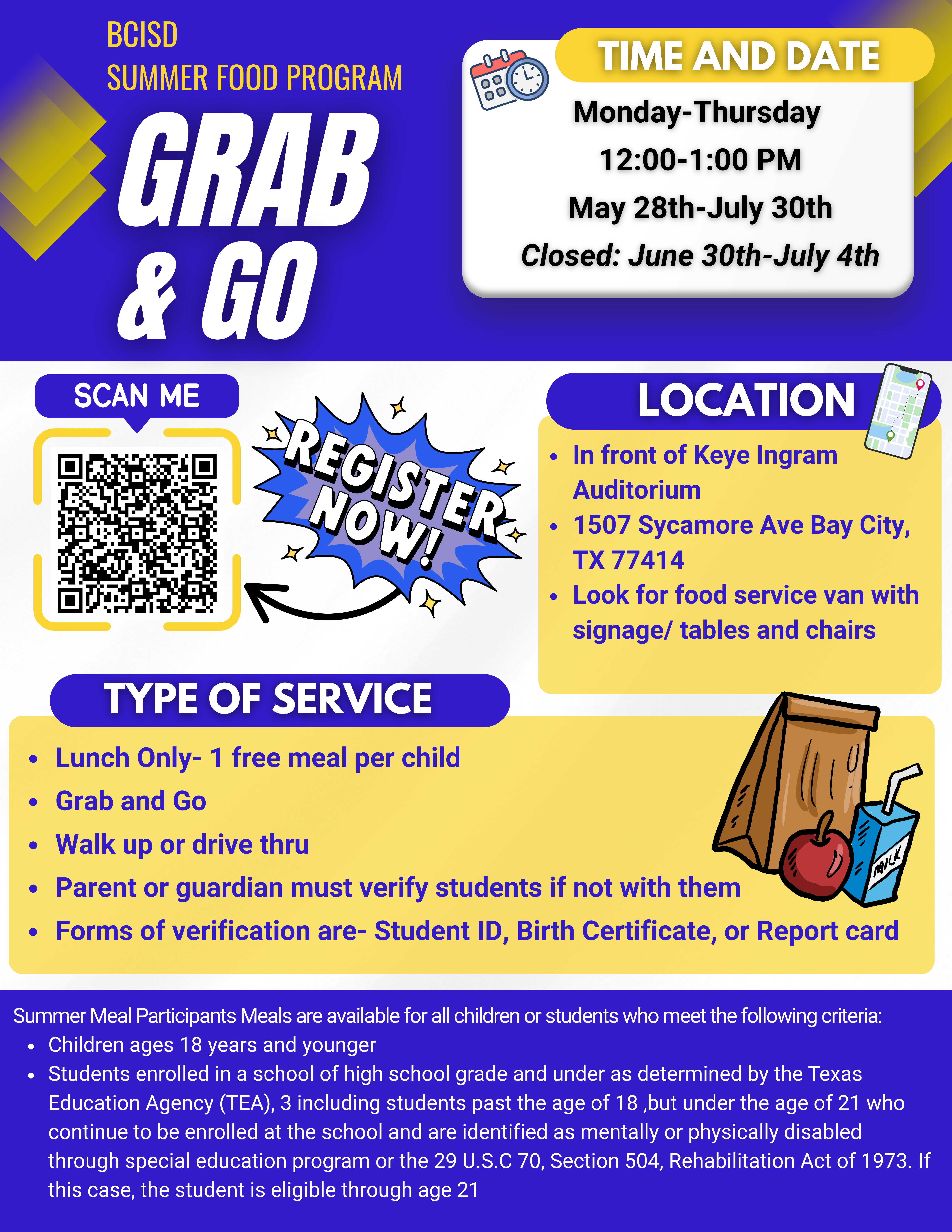 Summer Food Program – Child Nutrition – Bay City ISD