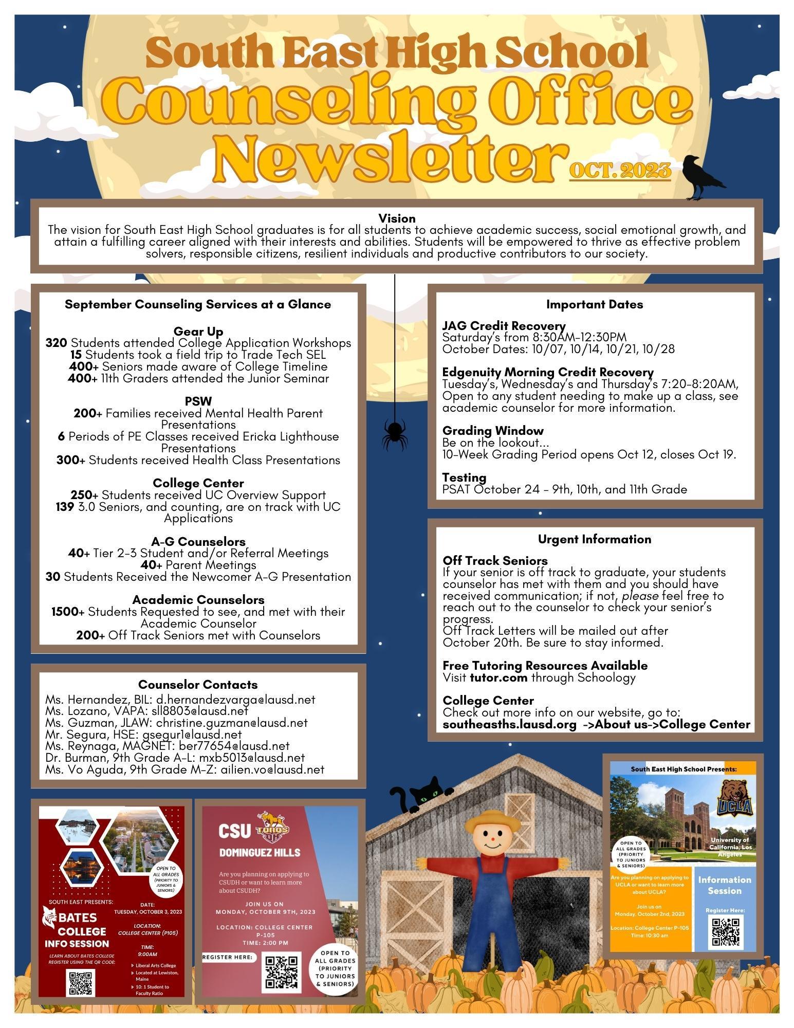 Counseling Office - About Us - South East Senior High