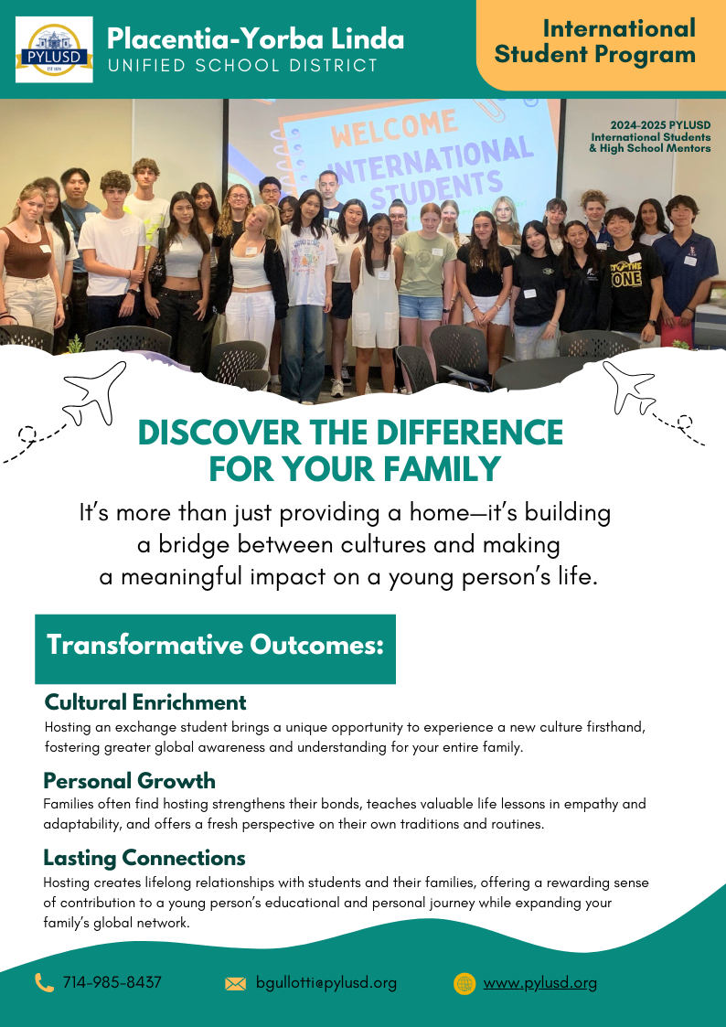 Becoming a Host Family – International Student Program – Placentia ...