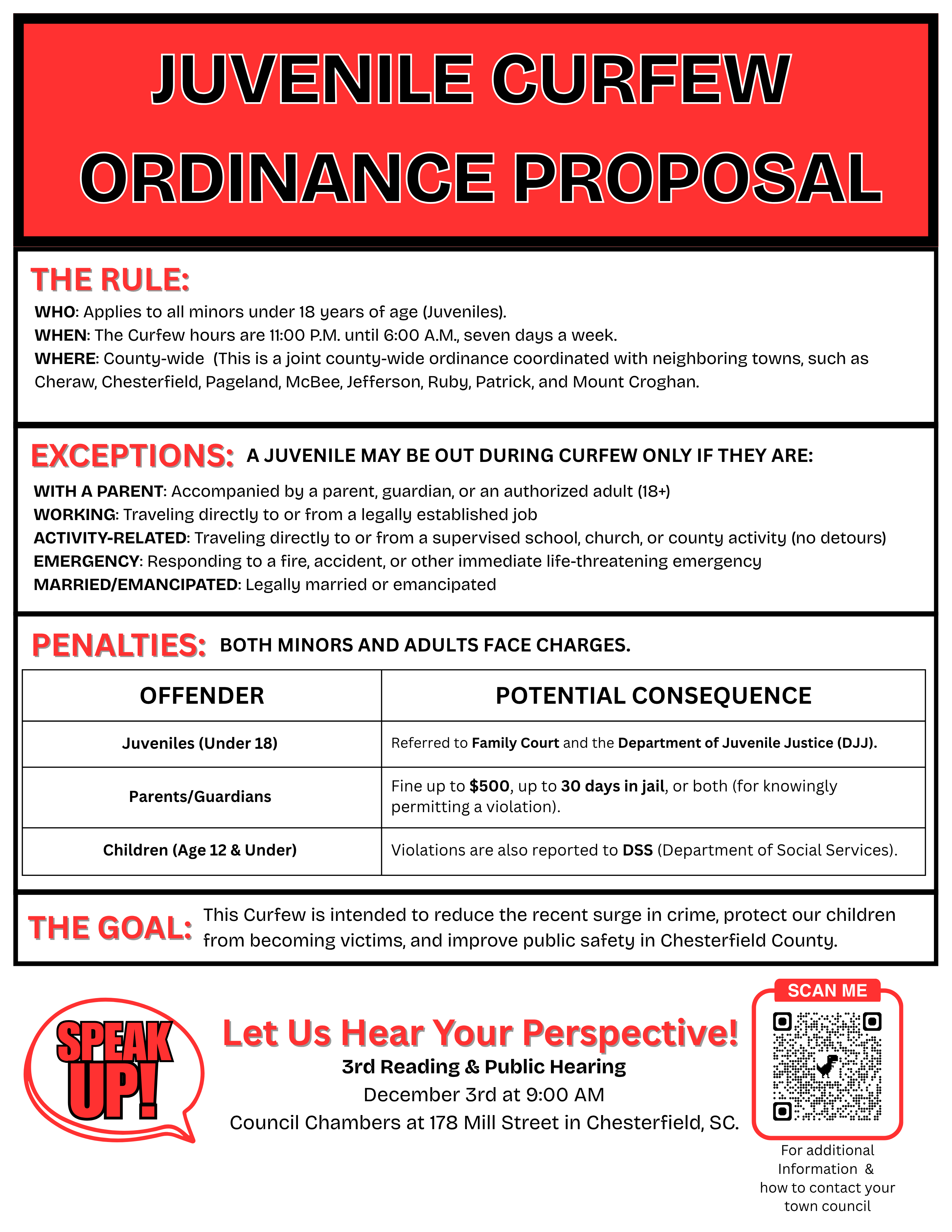 Proposed County-Wide Juvenile Curfew Ordinance | Chesterfield County ...