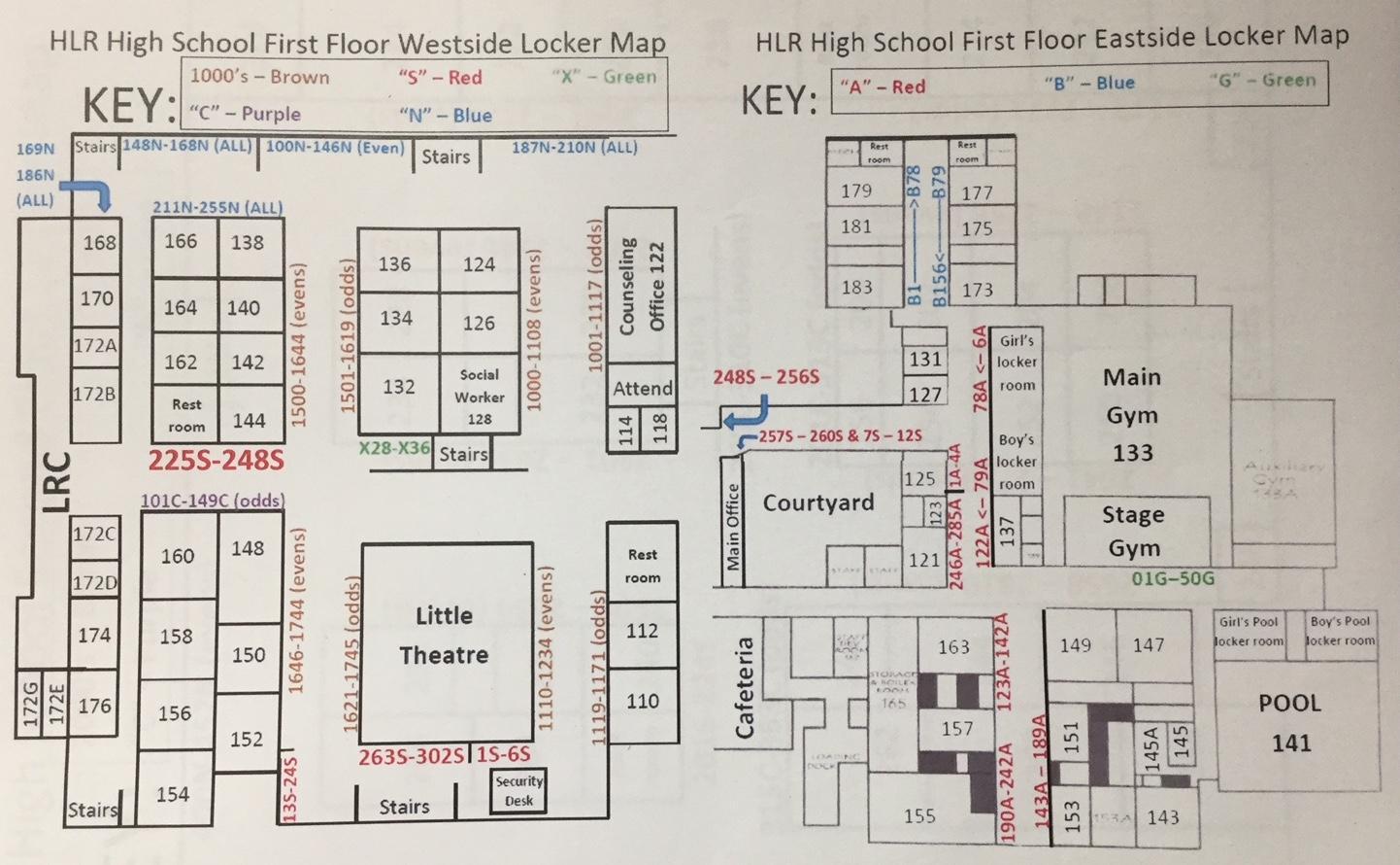 Locker Maps – Essential Information – Harold L. Richards High School