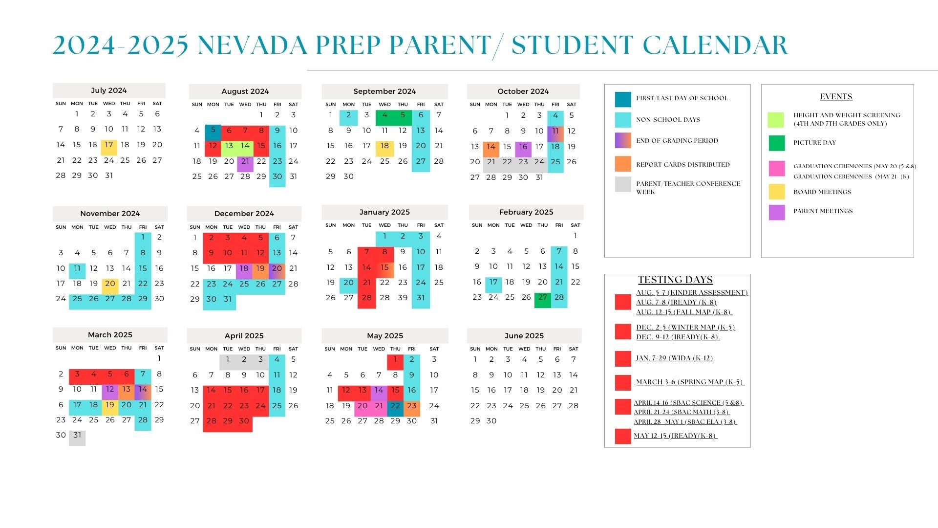 Calendar | Nevada Prep Charter School