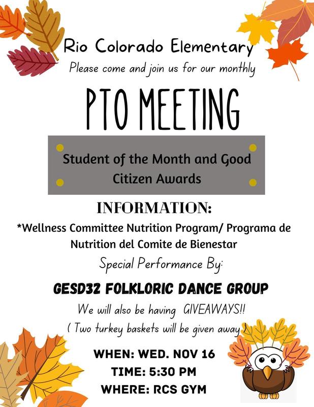 November PTO | Rio Colorado Elementary School