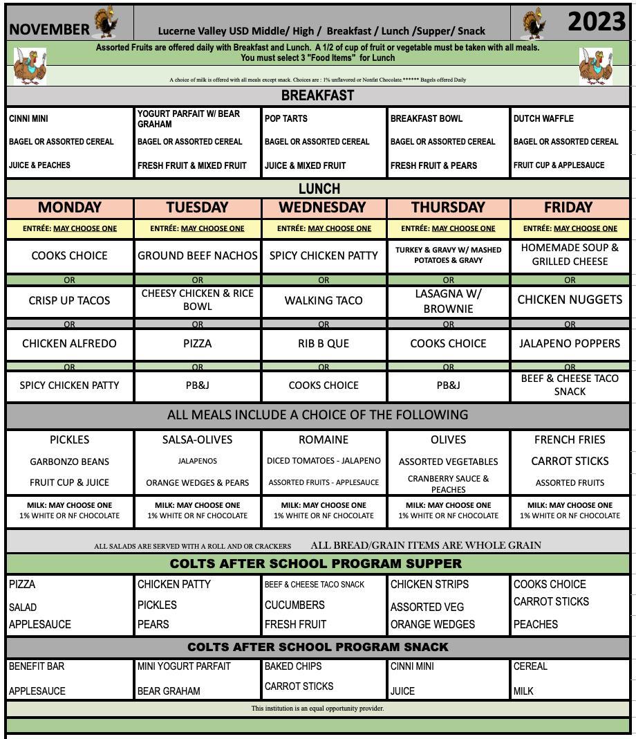 MENU: LVUSD Middle / High - District Departments - Lucerne Valley ...