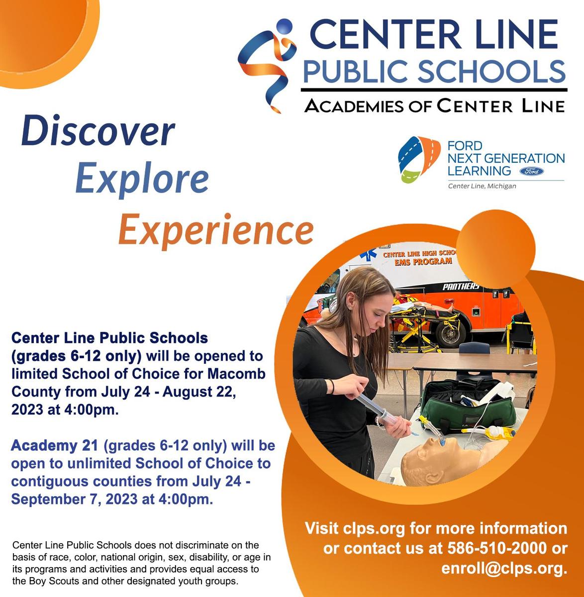 Limited School of Choice, Grades 1-12 - Miscellaneous - Center Line ...