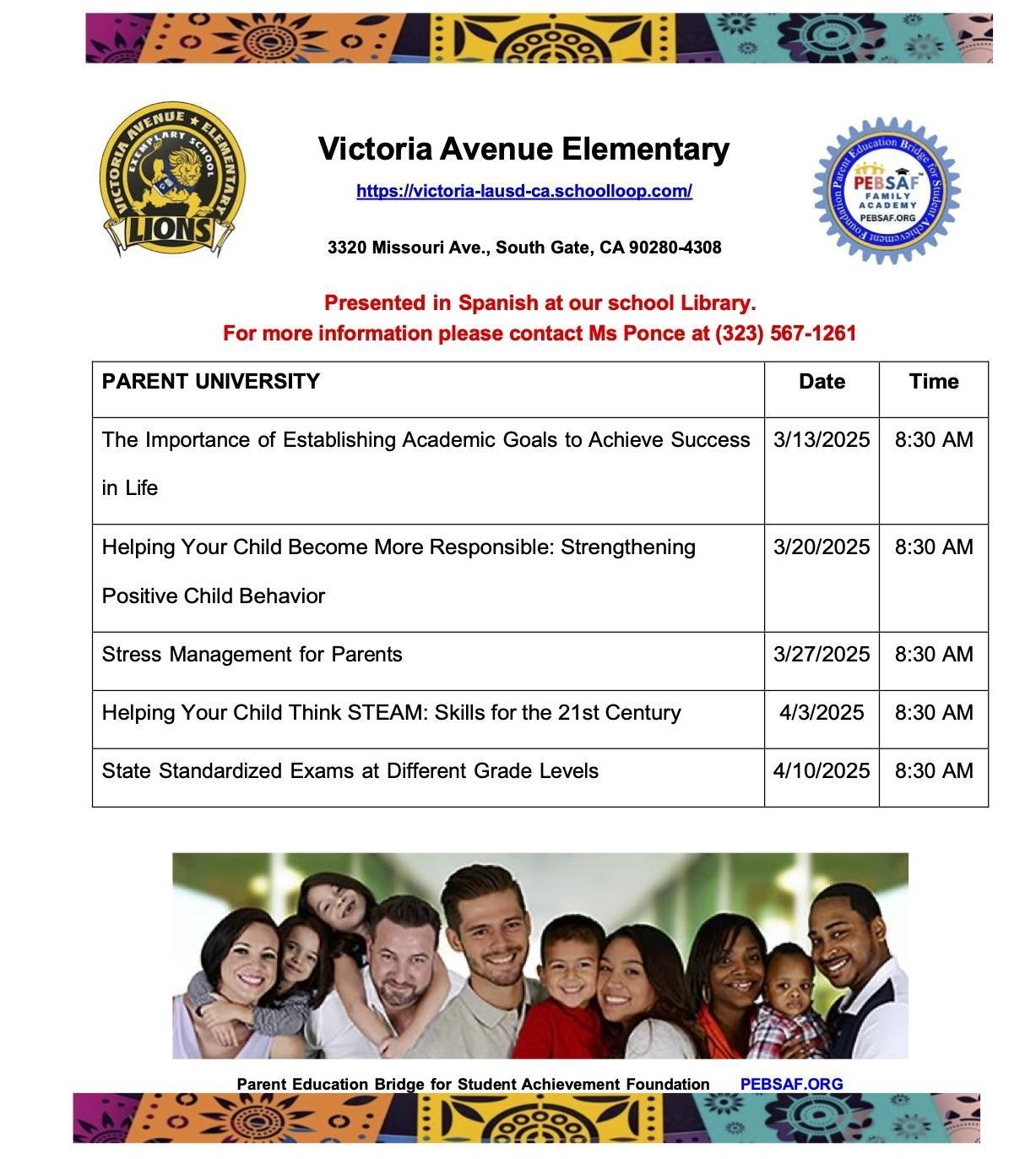 Parent Workshops – Parents – Victoria Avenue Elementary