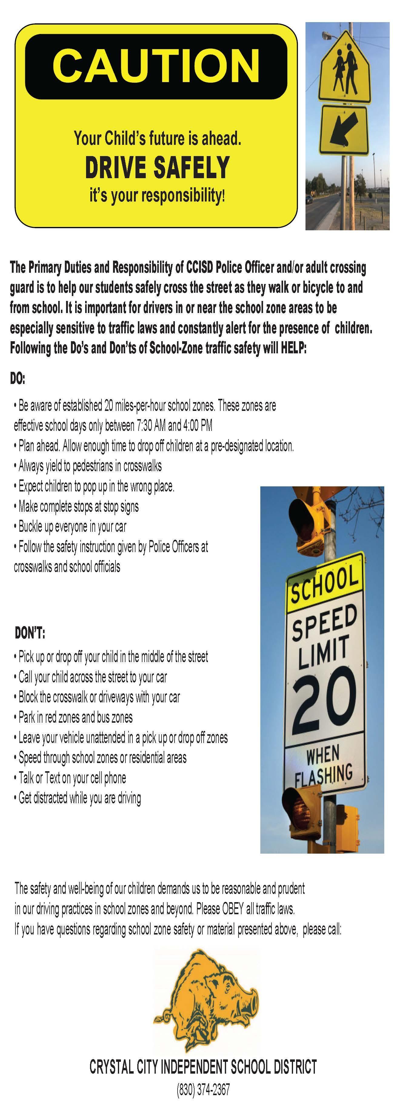 Pickup Safety! DO's and DON'Ts! | Crystal City Independent School District