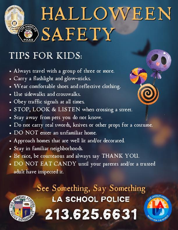 Halloween Safety Tips Bell High School
