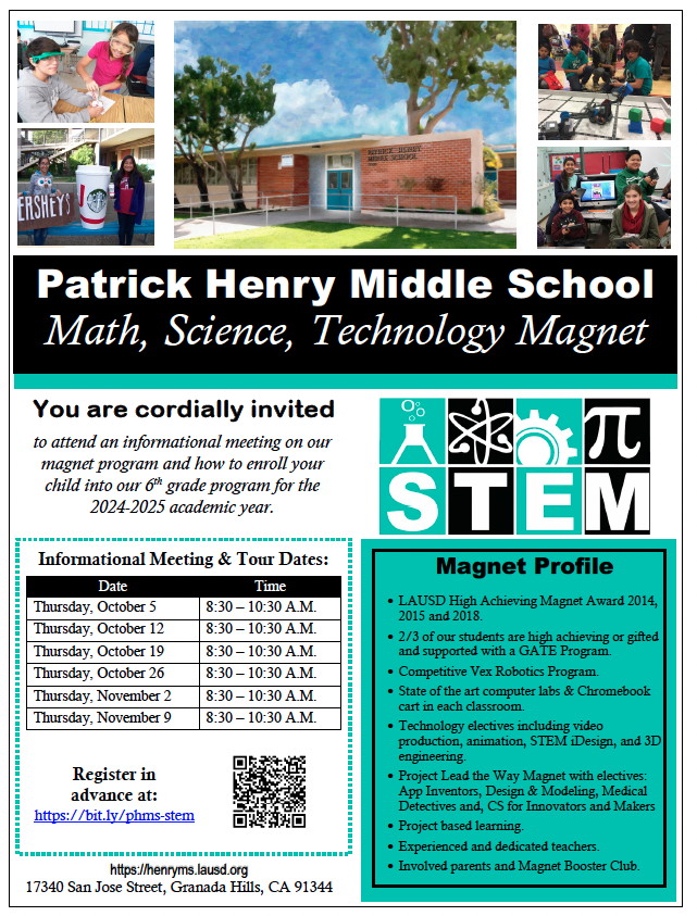 Math, Science, and Technology Magnet (STEM) – Programs – Patrick Henry ...