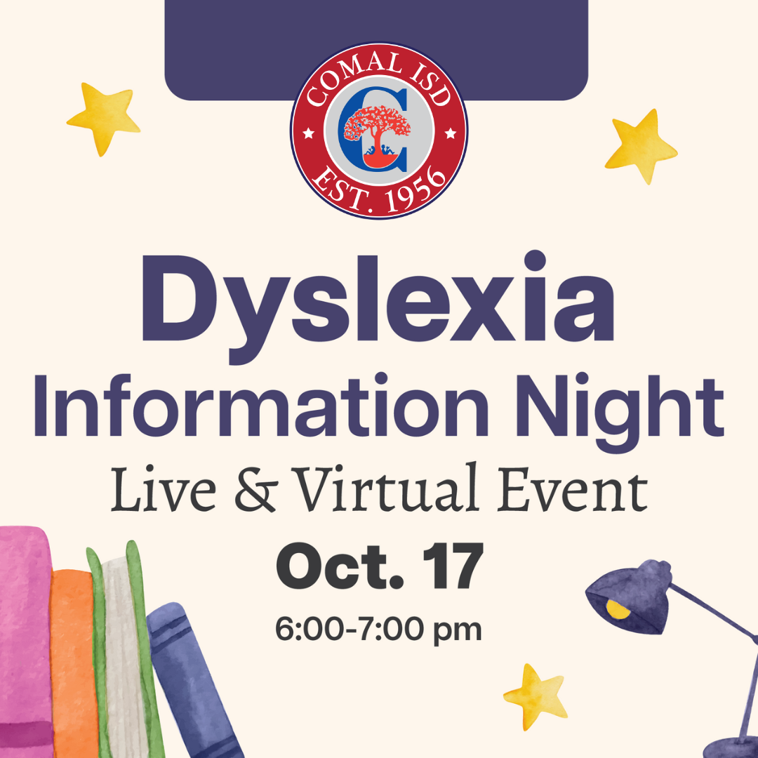 Dyslexia - Departments - Comal Independent School District