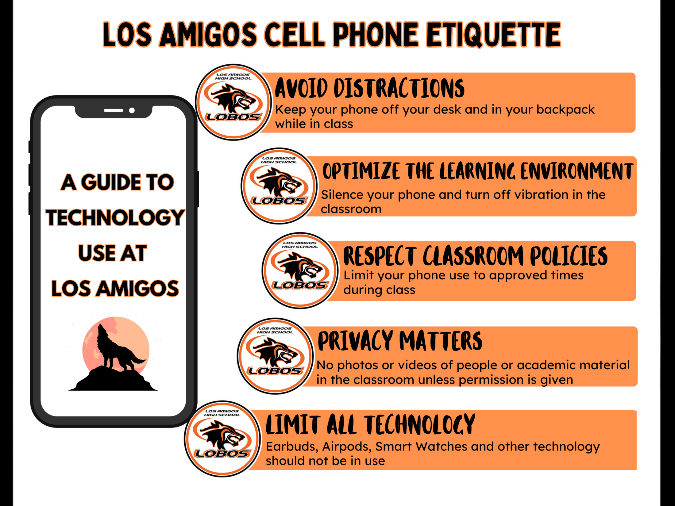 Cell Phone Etiquette – School Policies – Los Amigos High School