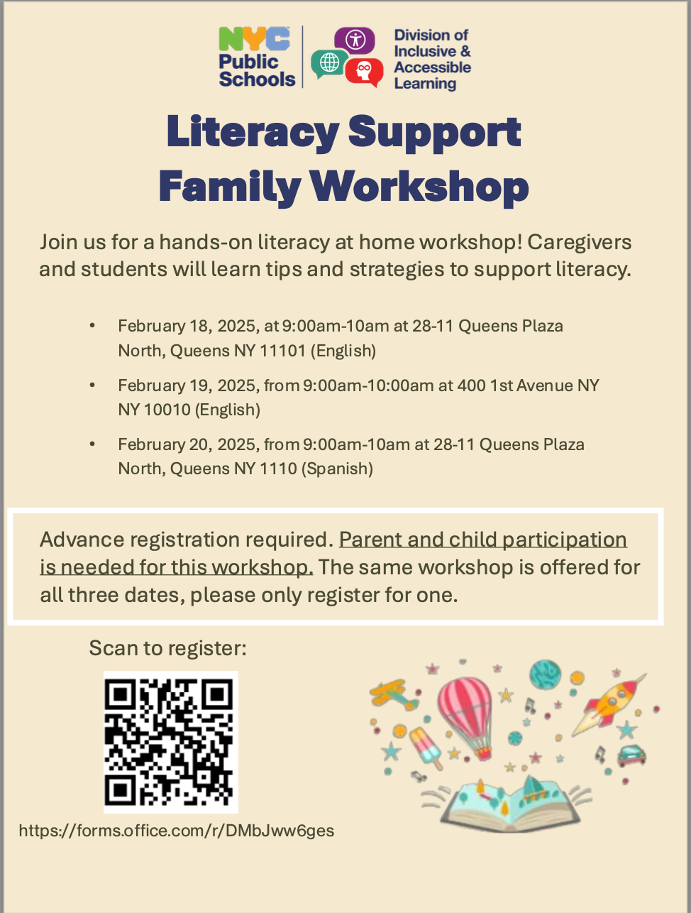 Literacy Support Family Workshop – P.S. 211 News (Current School Year ...