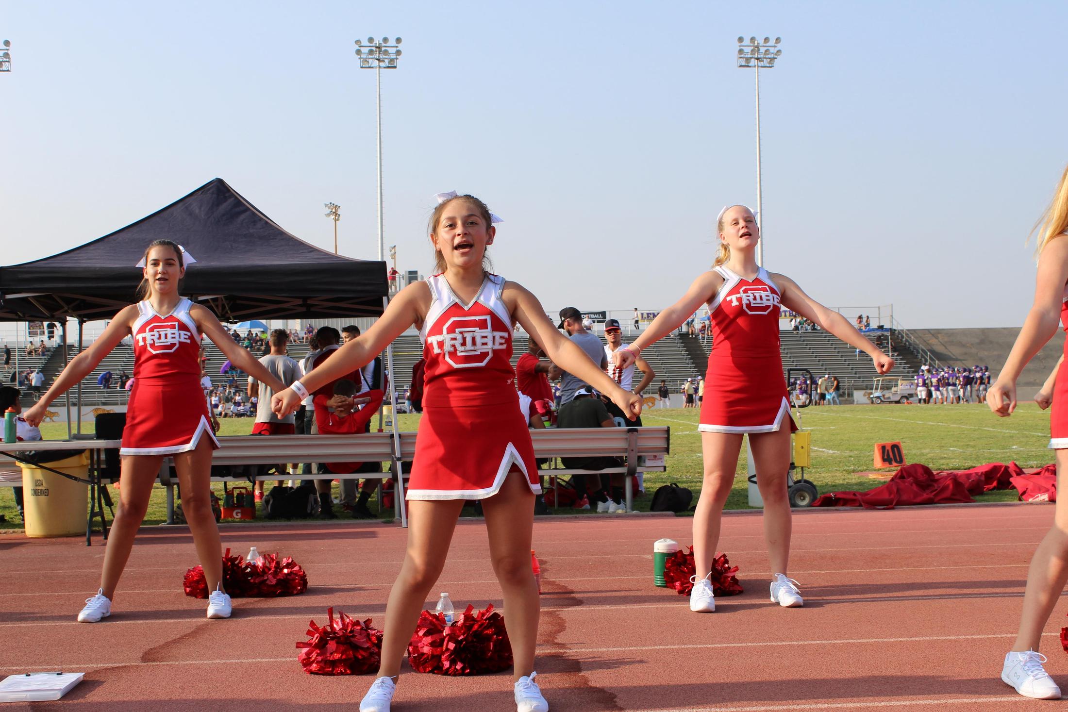 JV Cheerleaders at Lemoore, August 24, 2018 – CUHS Videos & Photos ...