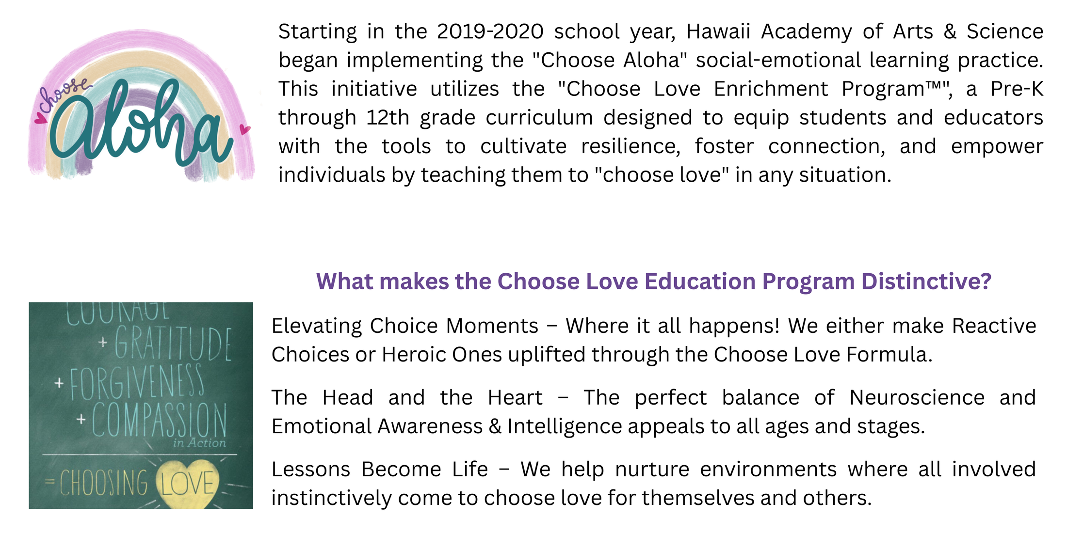 Choose Aloha – Parents Connect – Hawai'i Academy of Arts & Science