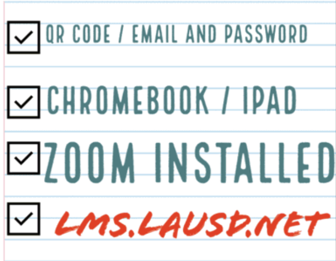 Checklist – Students – Loren Miller Elementary School