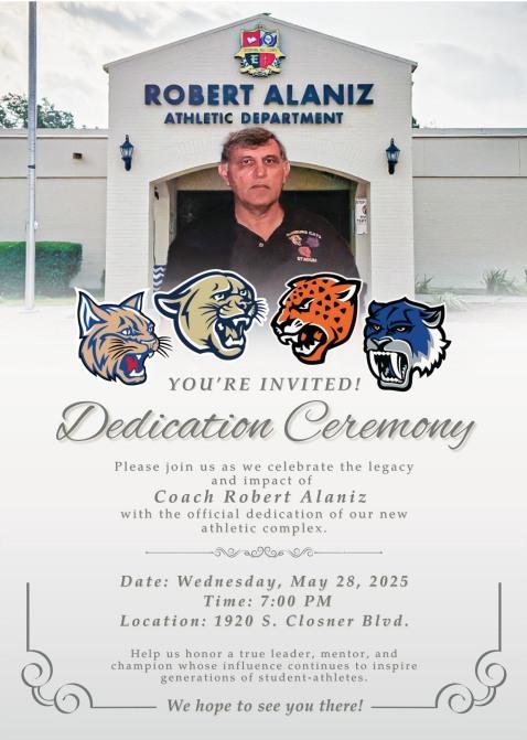 Join us for the Coach Robert Alaniz Dedication Ceremony – Banner Files ...