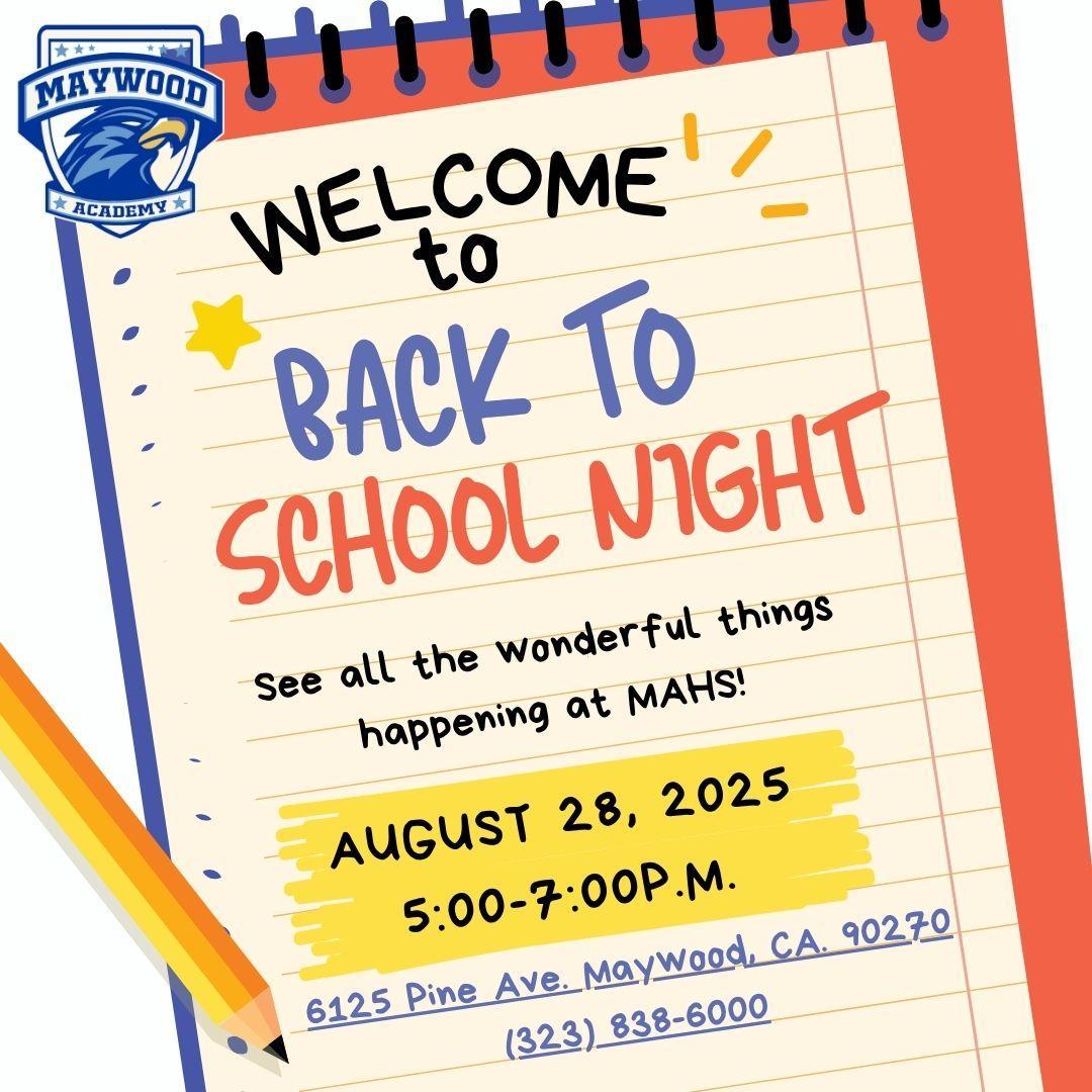 Back to School Night – Families and Community – Maywood Academy High School