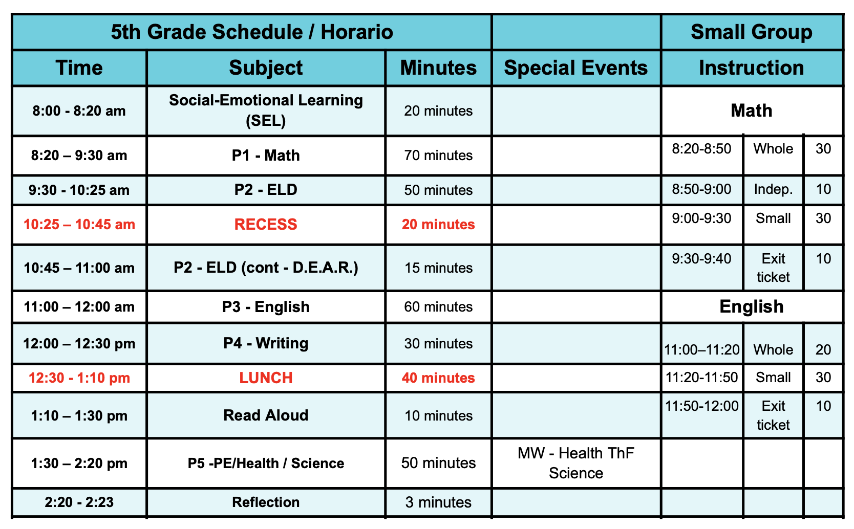 5th Grade – Grade Levels – Langdon Avenue Elementary