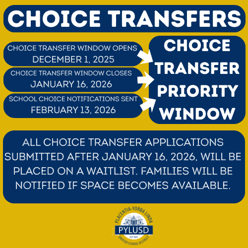 School Choice Transfers – Student Services – Placentia-Yorba Linda Unified School District