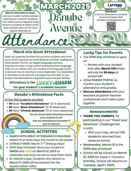 Attendance Corner - Parent Resources - Danube Avenue Elementary