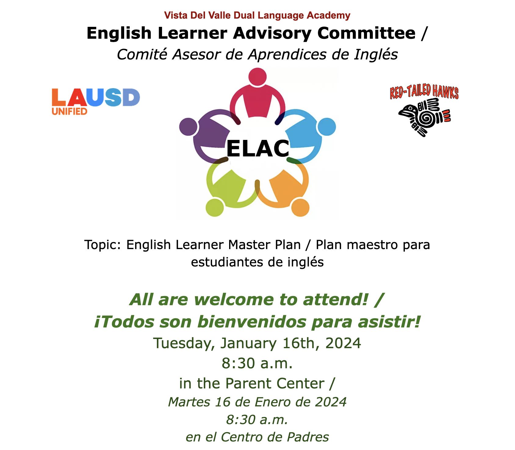 English Learner Advisory Committee / Comité Asesor de Estudiantes de ...