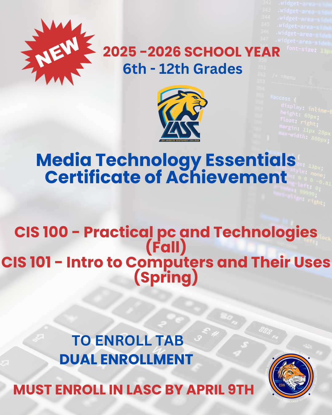 Dual Enrollment – School – Computer Science Virtual Academy