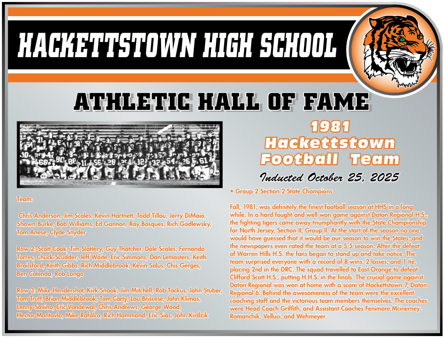 Class of 2025 – HHS Athletic Hall of Fame – Hackettstown High School