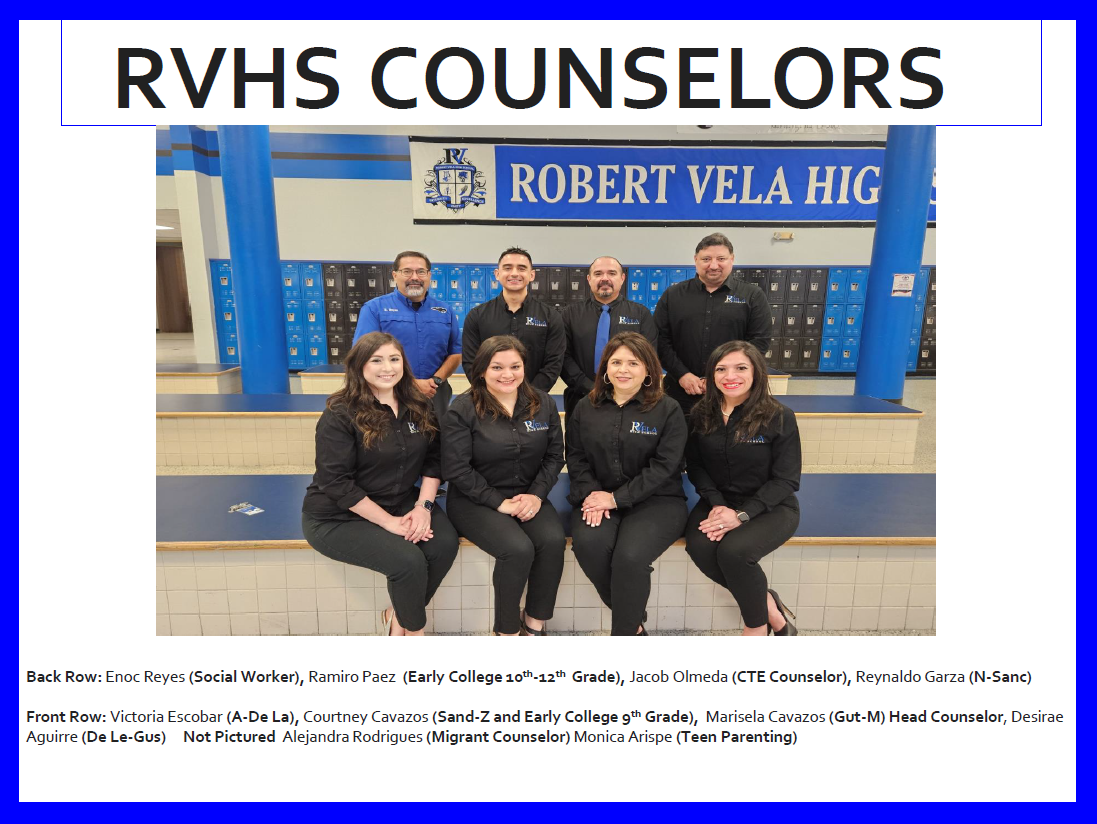 Guidance & Counseling – Guidance and Counseling – Robert Vela High School