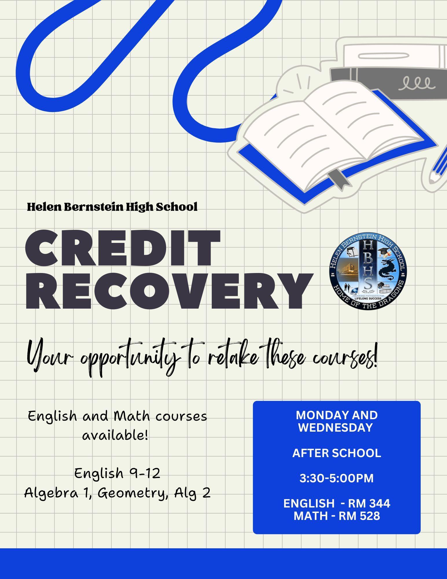 Credit Recovery Programs – Support Services – Helen Bernstein High School