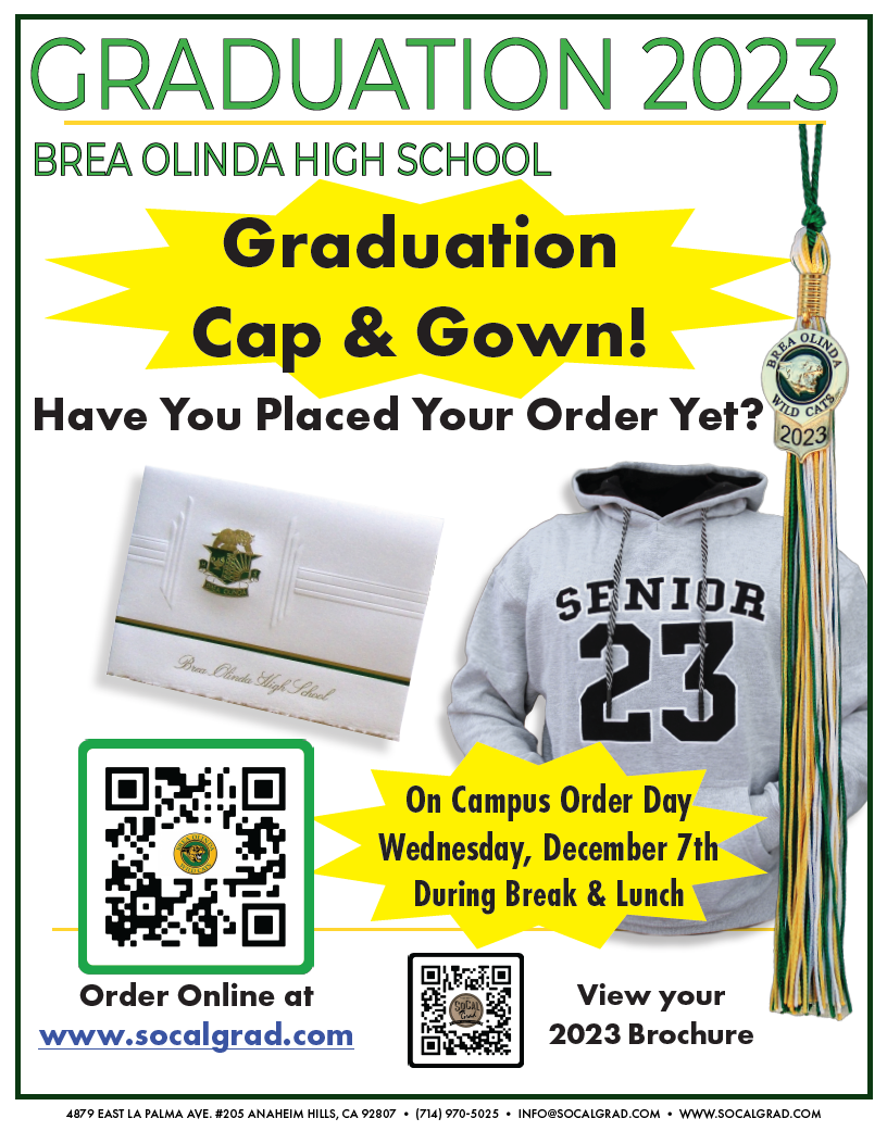 Graduation Information - Clubs and Activities - Brea Olinda High School