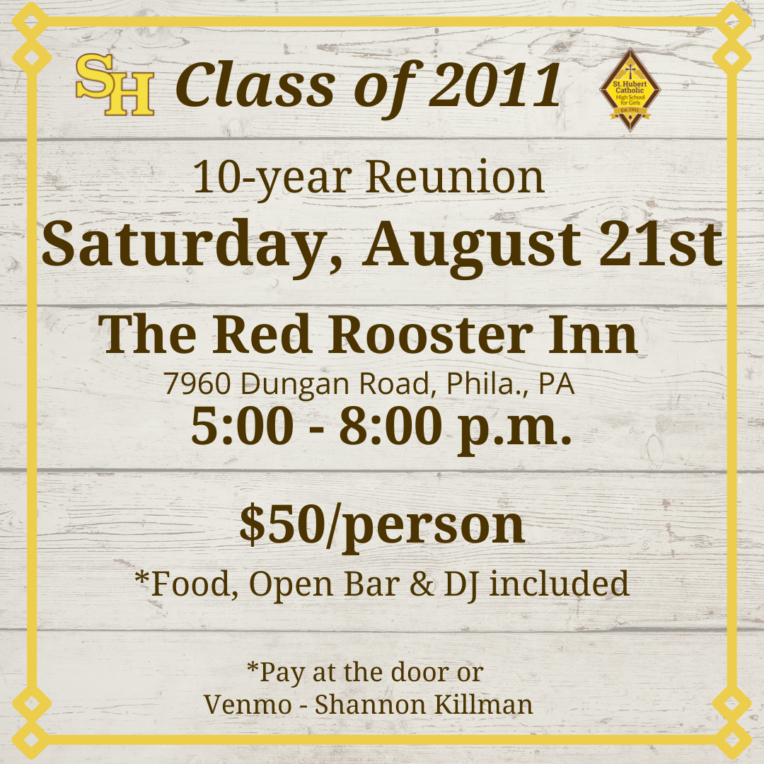 Reunions – Development & Alumnae – St Hubert Catholic High School For Girls