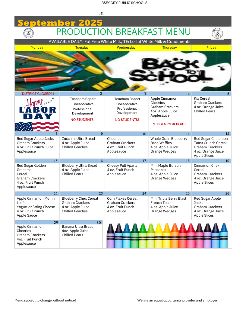Lunch Menus – Monthly Calendars – Whitney M. Young Jr. Community School ...