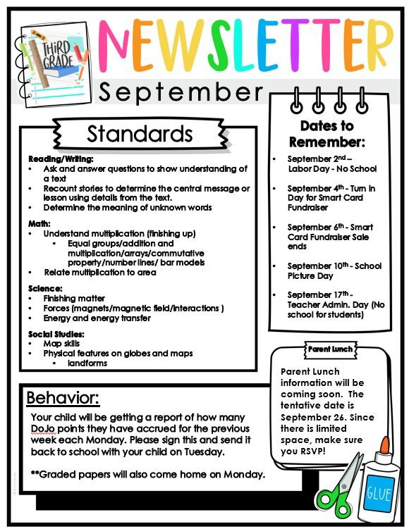 Newsletter – Amy Grainger – Blackman Elementary School