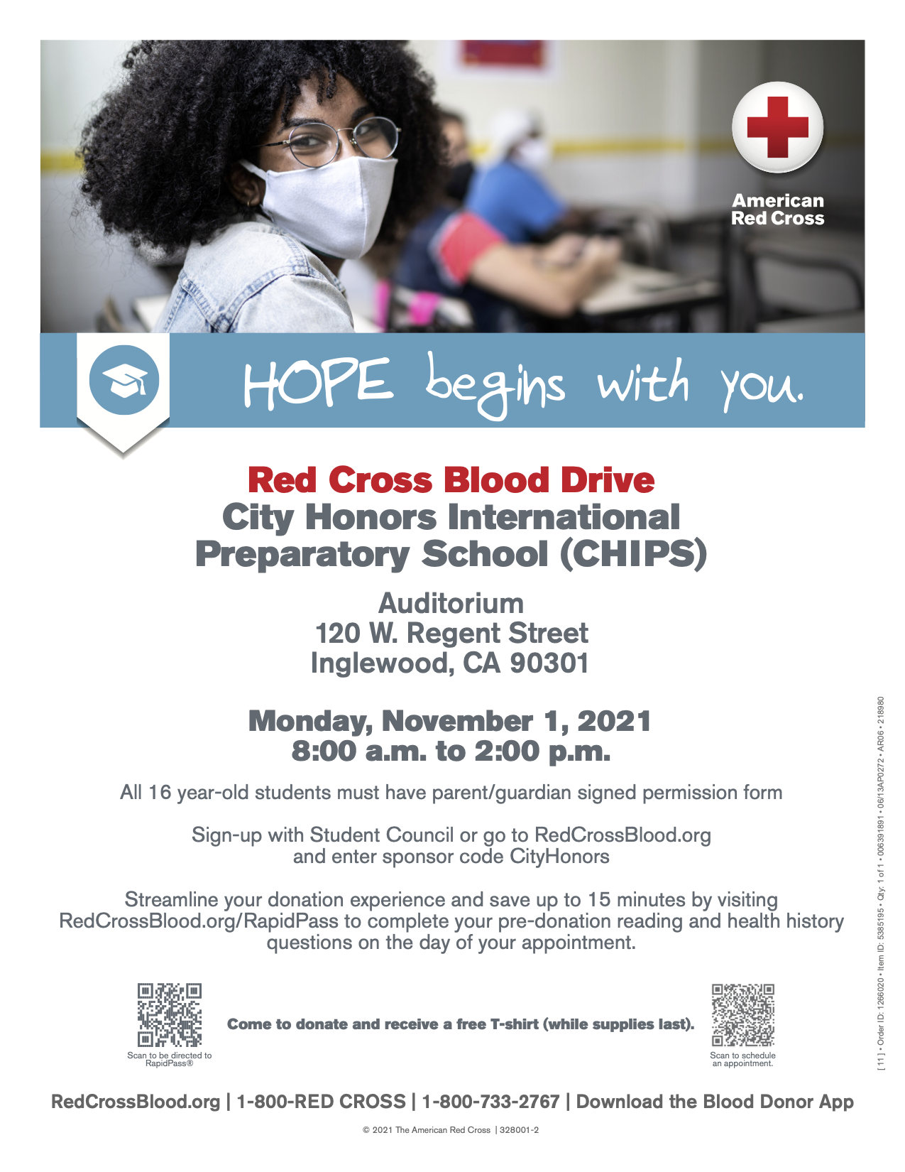Blood Drive @ CHIPS | City Honors International Preparatory High School