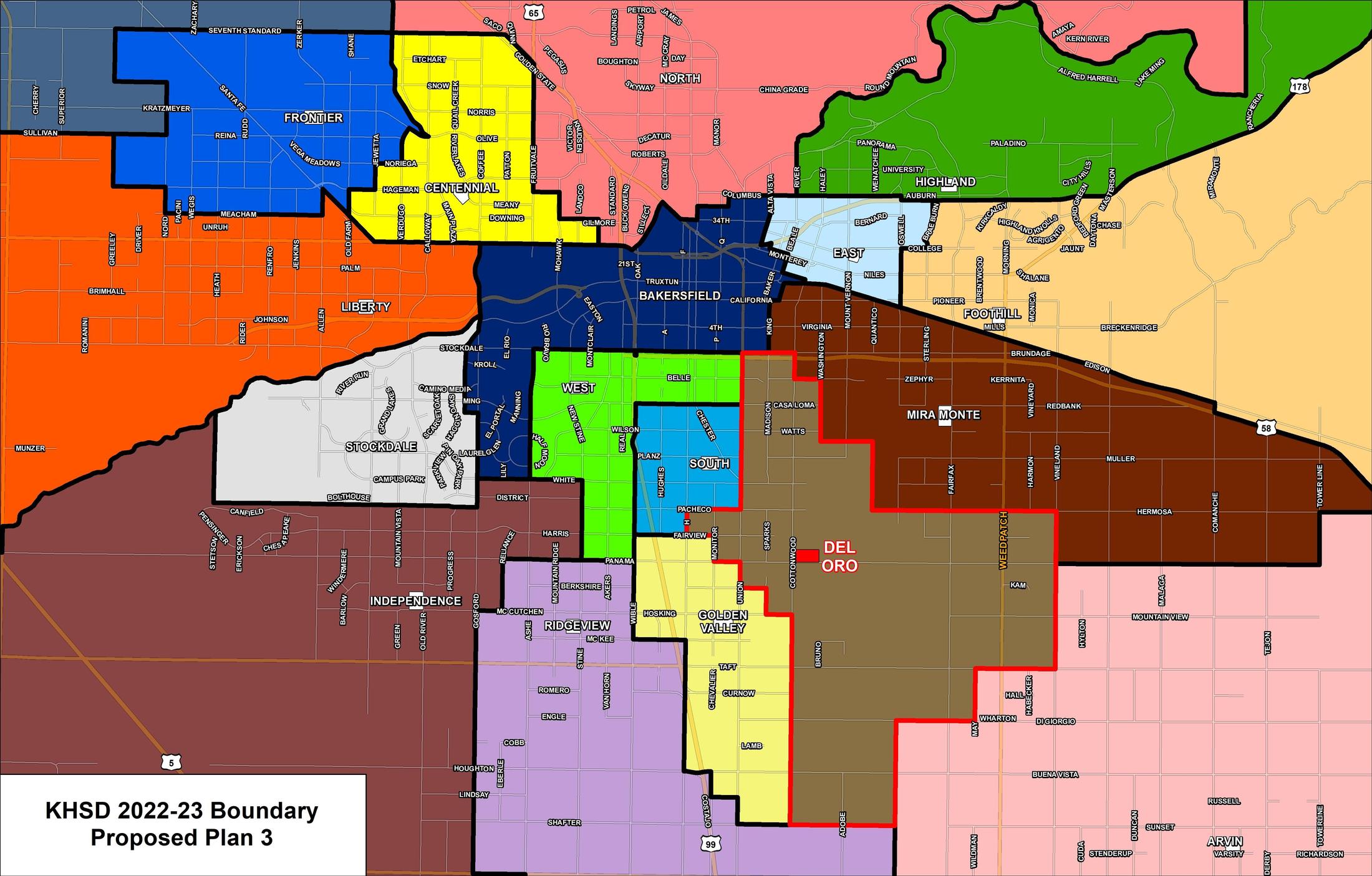 School Boundaries Instruction Division Kern High School District School Boundaries Instruction Division Kern High School District