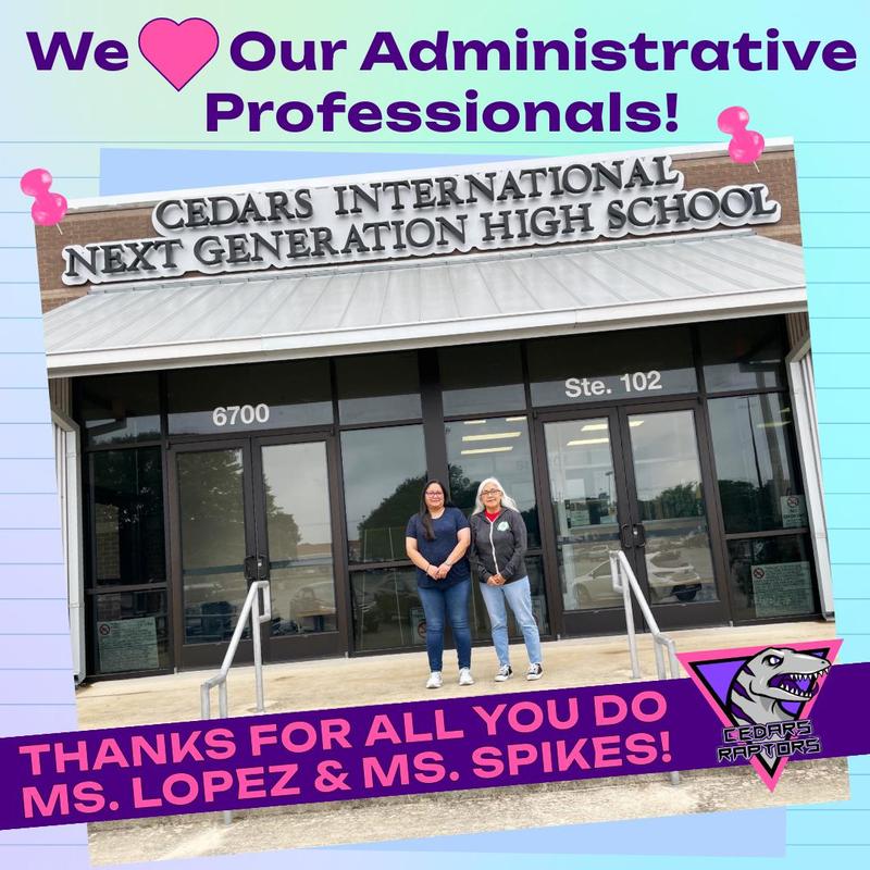 Cedars High School Appreciates Our Admin Professionals | Cedars ...