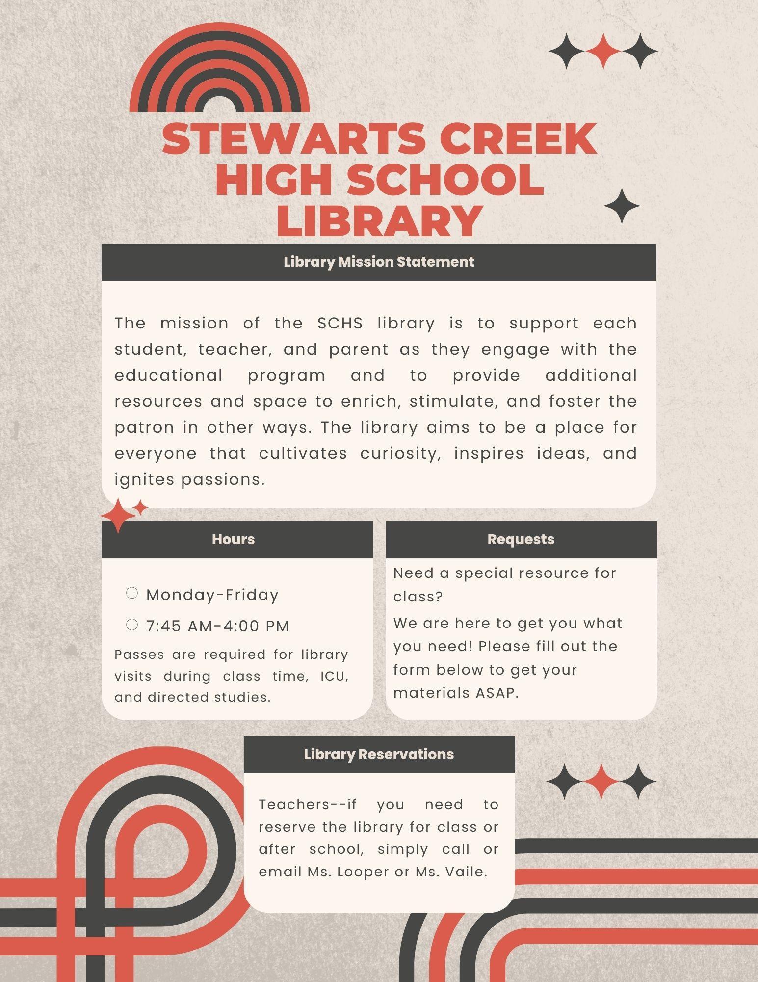 Library Home – Library Media Center – Stewarts Creek High School