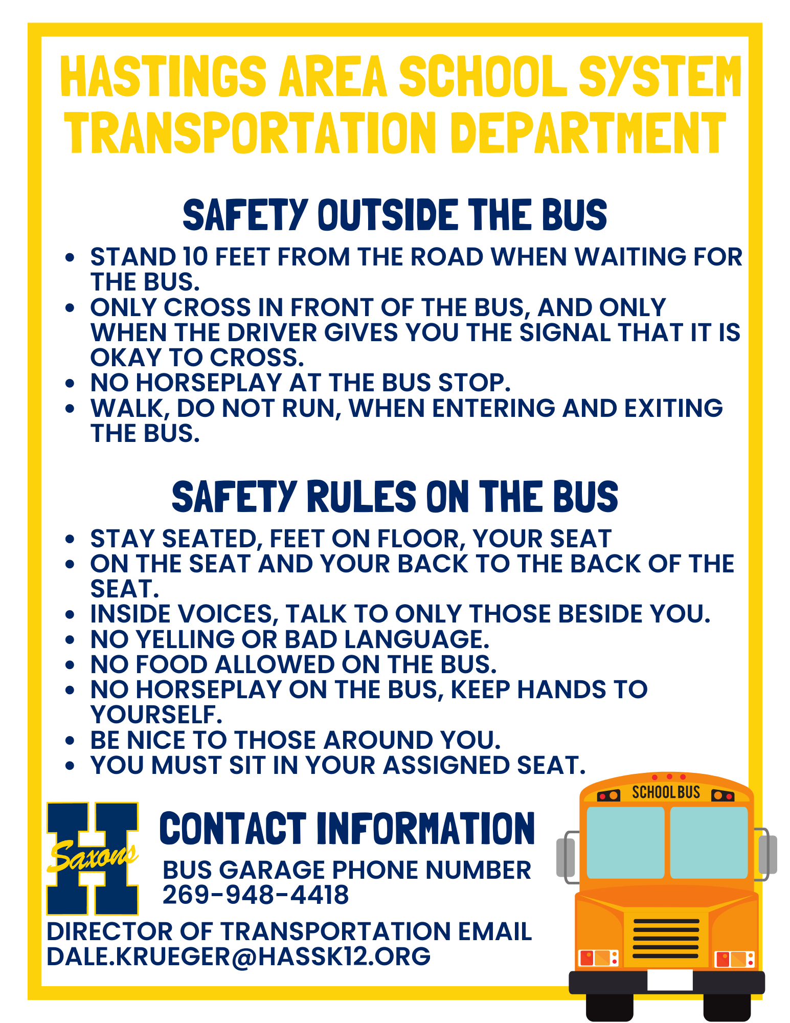 Transportation Transportation Hastings Area School System Transportation Transportation Hastings Area School System