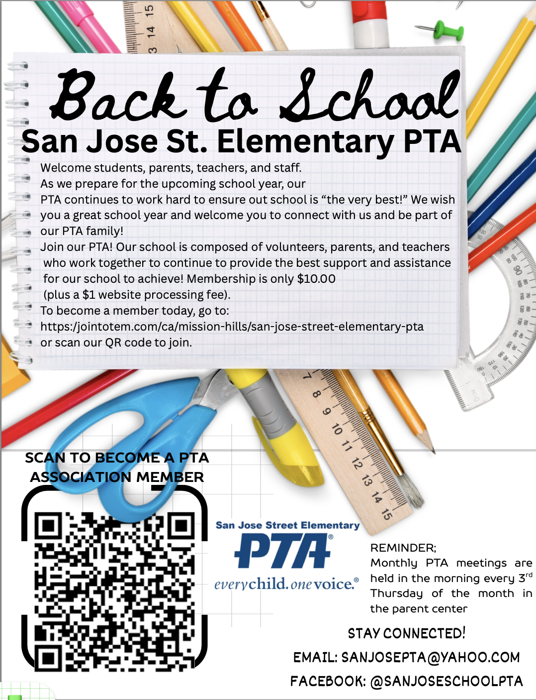 PTA – Parents – San Jose Street Elementary, School for Advanced Studies ...