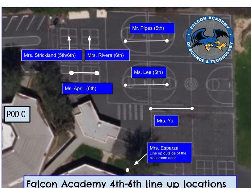 4TH-6TH GRADE TEACHER LINE-UP LOCATIONS | Falcon Academy of Science ...