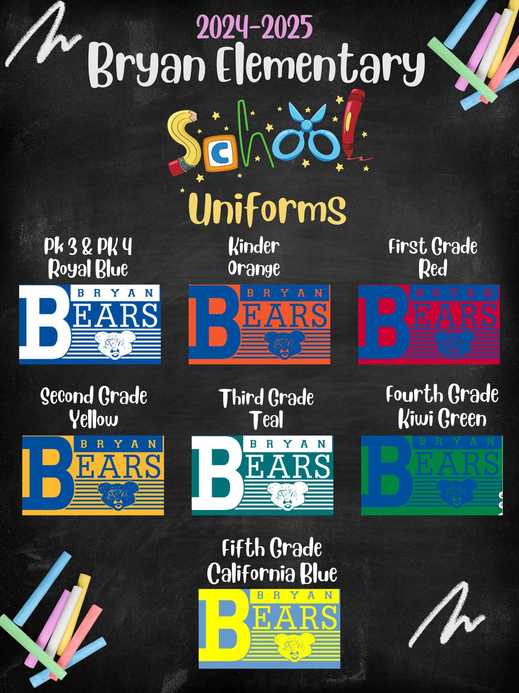 Order your Uniform for 2024-2025 | Bryan Elementary School