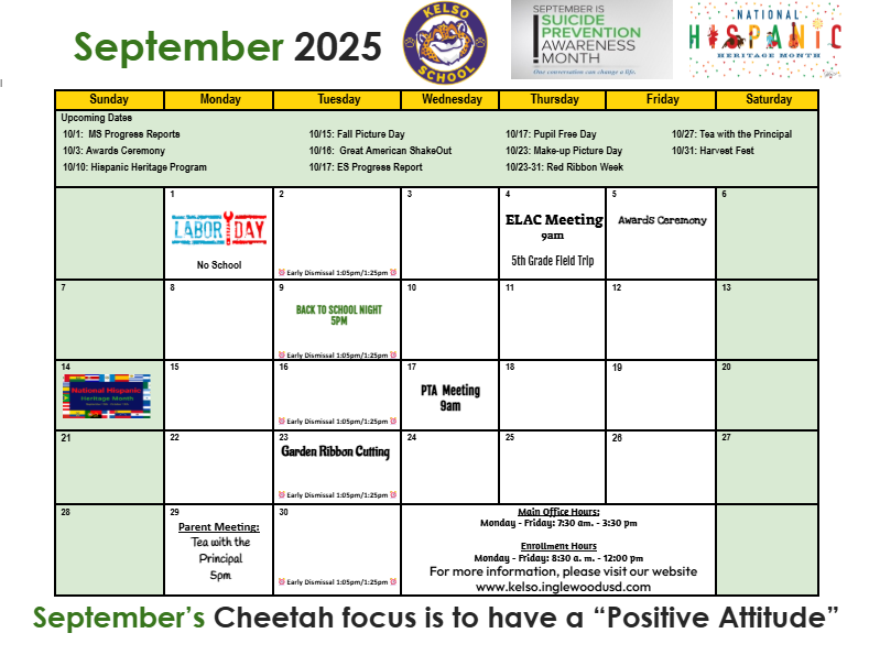 Calendar – Calendar – Kelso TK-8 Elementary School