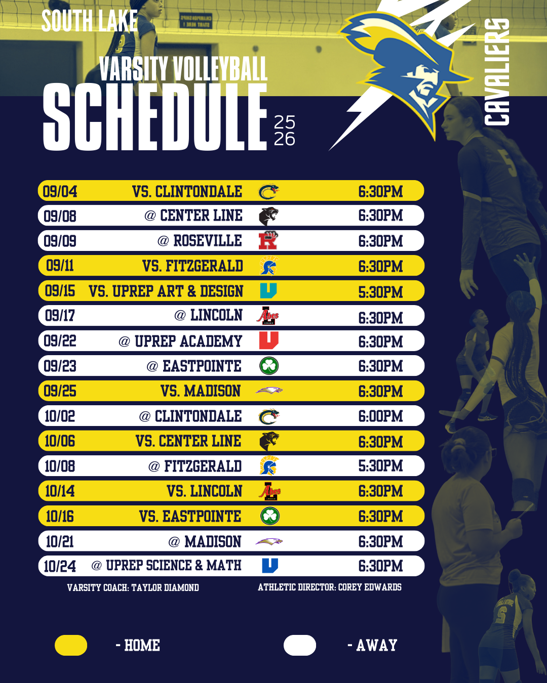 High School Sports Schedules - 2025/2026 – Athletics – South Lake Schools