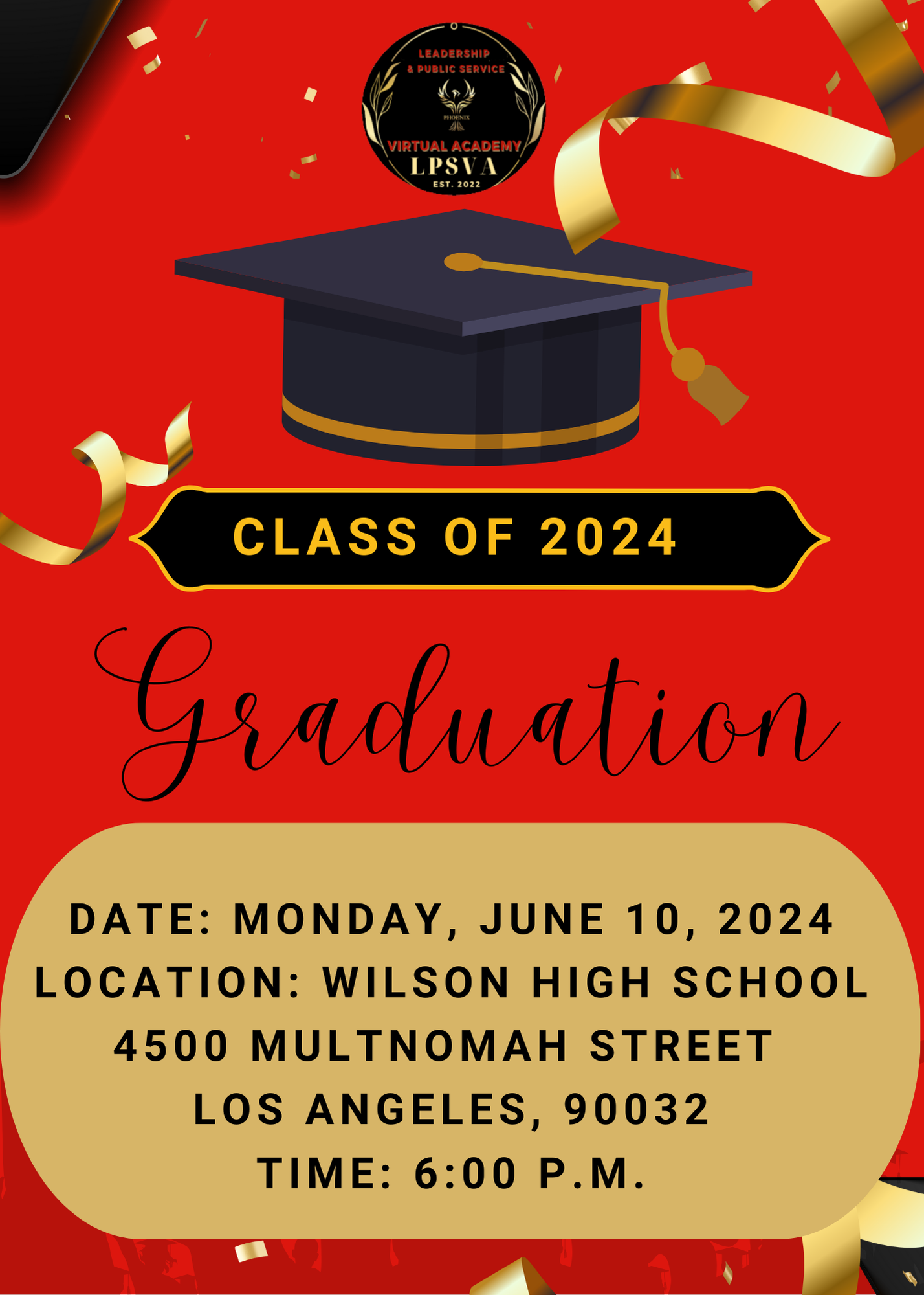 12th Grade Graduation | Leadership and Public Service Virtual Academy