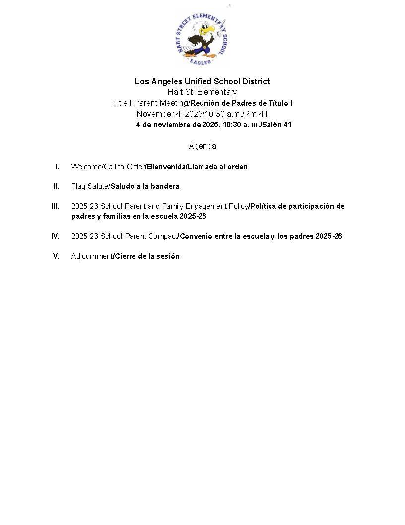 Title I – Parents – Hart Street Elementary