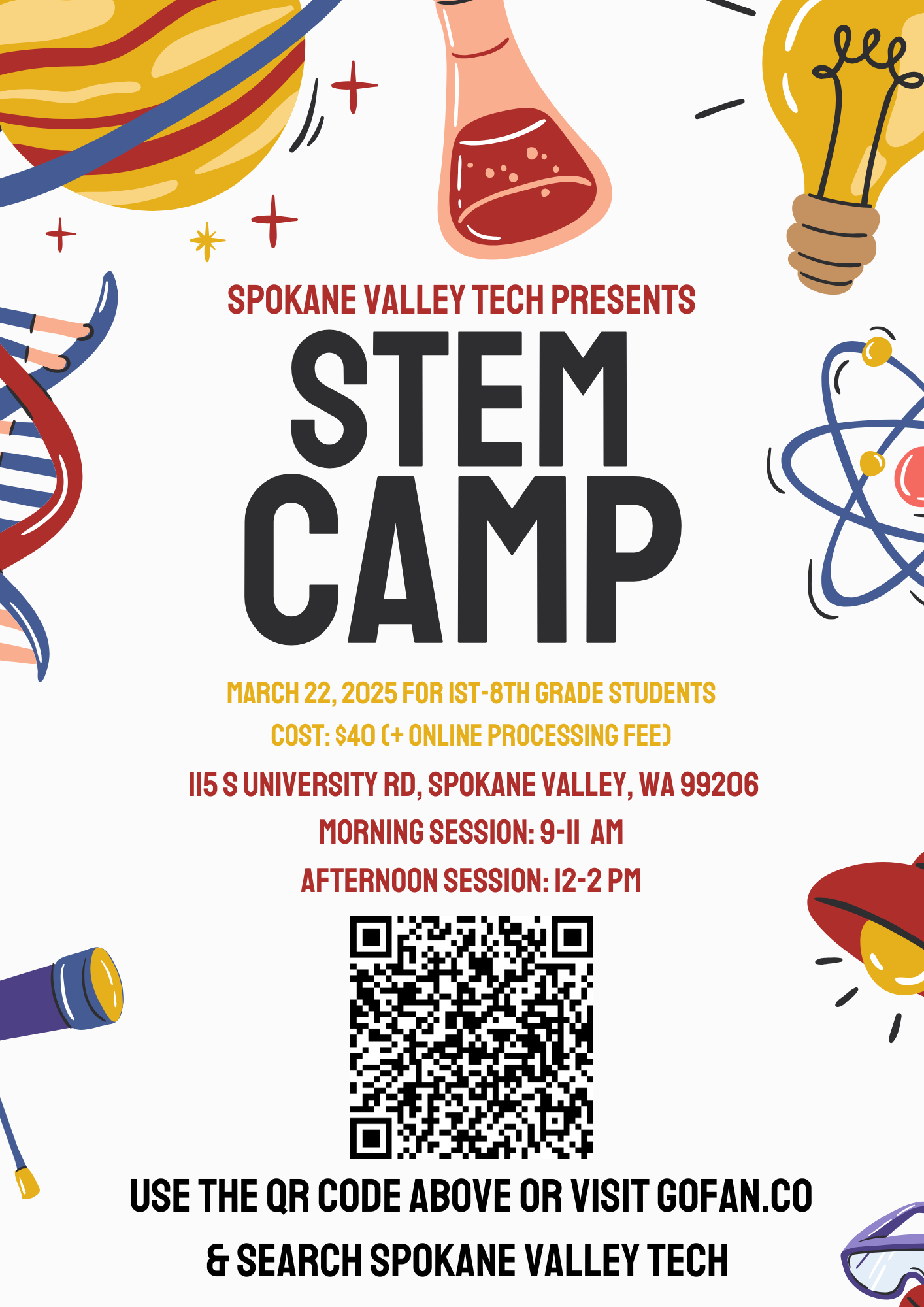 STEM Camp for Grades 1 - 8 at Spokane Valley Tech | Riverbend Elementary